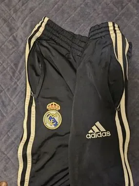 adidas | Pants | Adidas Blue Sweatpants With Cream Stripes And Real ...